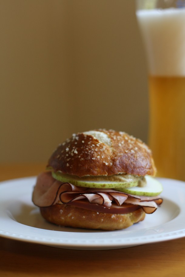 German Soft-Pretzel Sandwiches | The Gourmand Mom