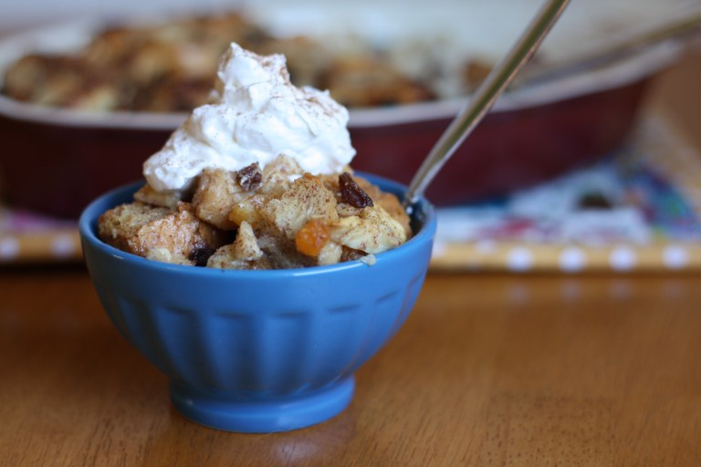 Spiced Fruit Bread Pudding | The Gourmand Mom