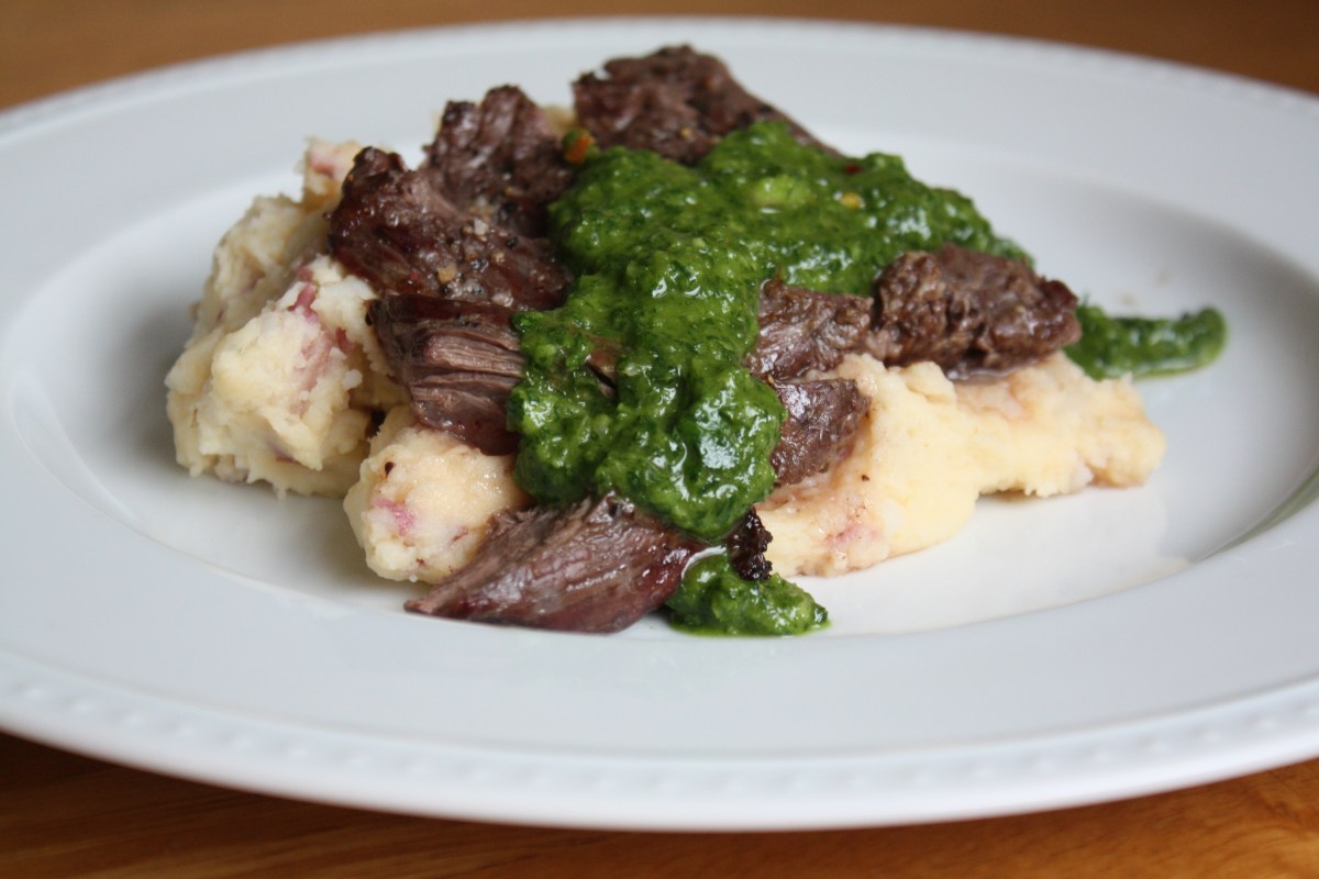 Broiled Skirt Steak with Chimichurri Sauce | The Gourmand Mom