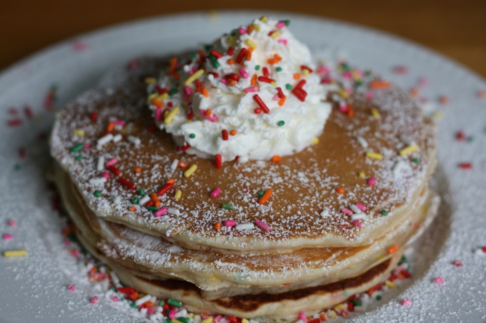 Baby Birthday Cake Pancakes!! | The Gourmand Mom